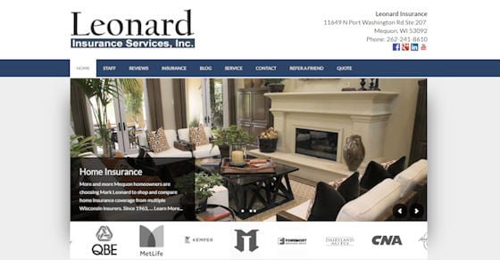 Our New Website! - Leonard Insurance - Mequon, WI